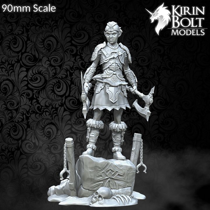 3D Printable Hulfgaard Boy Haiane (Human Form) - 90mm by Kirin Bolt Models