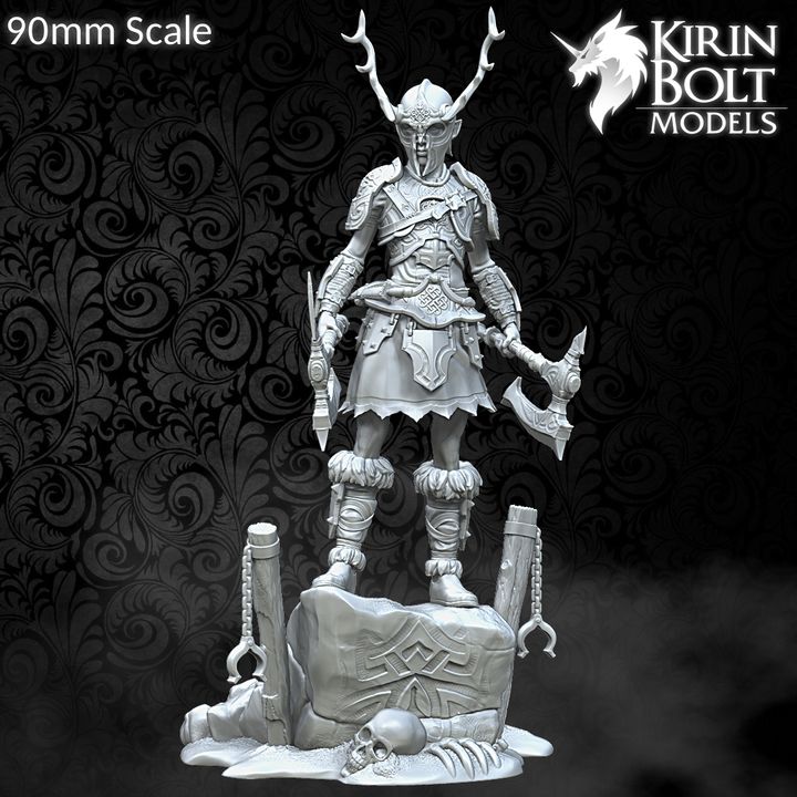 3D Printable Hulfgaard Boy Haiane (Human Form) - 90mm by Kirin Bolt Models