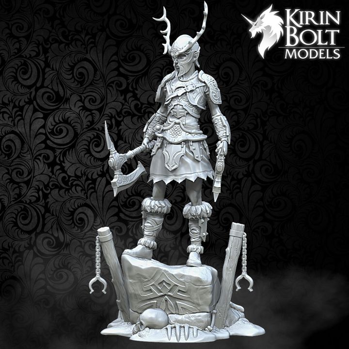3D Printable Hulfgaard Boy Haiane (Human Form) - 90mm by Kirin Bolt Models