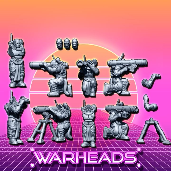 3D Printable Heavy Mining Team! - Bazooka Squad! by Orfey