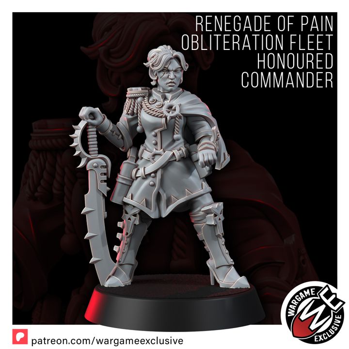 3D Printable RENEGADES OF PAIN OBLITERATION FLEET HONOURED COMMANDER by ...