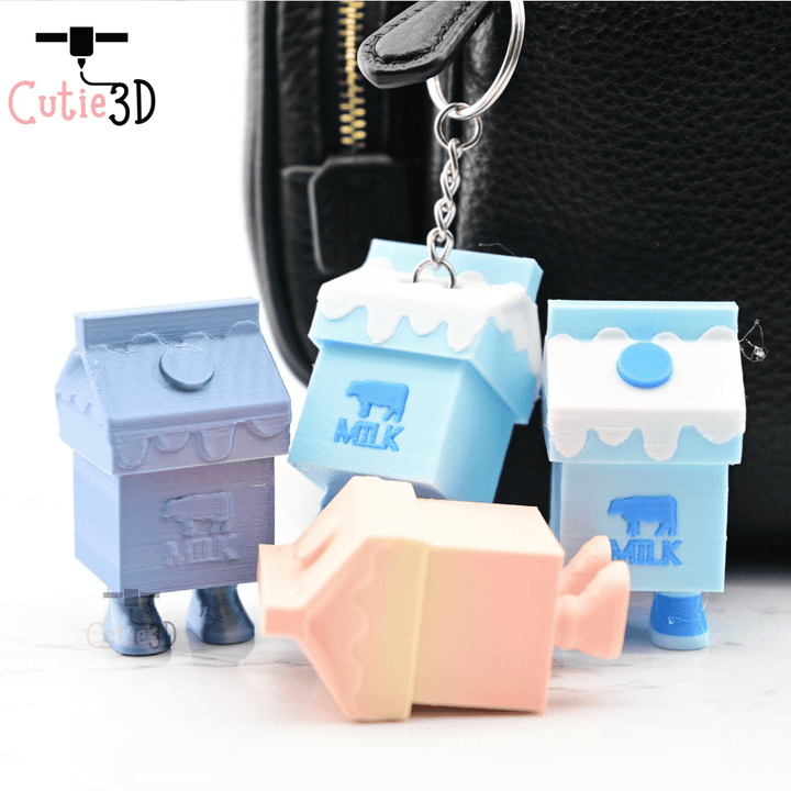 3D Printable Cutie3D Milk Carton With Legs Keycap Fidget Clicker ...