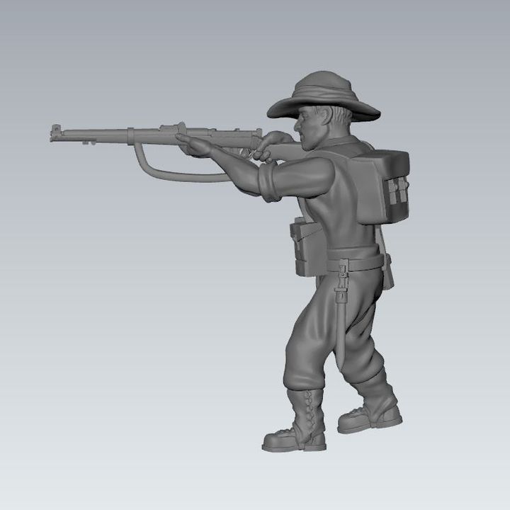 3D Printable 28 mm Australian combat squad by Studio Grozny