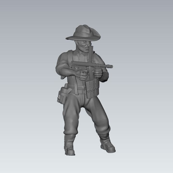 3D Printable 28 mm Australian combat squad by Studio Grozny