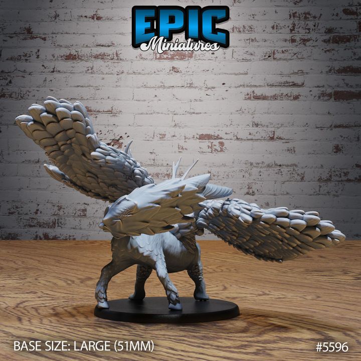 3D Printable Peryton Beast Set / Giant Eagle Stag Hybrid / Flying ...