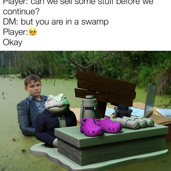 3D Printable Bullywug Merchant by Studio Fantasms