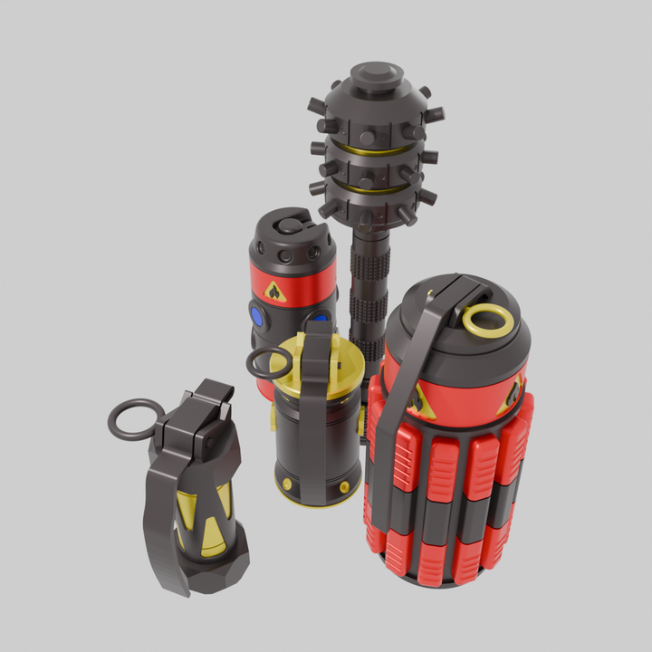 3D Printable Grenade Bundle V2 - G3, G10, G13, G23, G123 - Prop Gadget ...