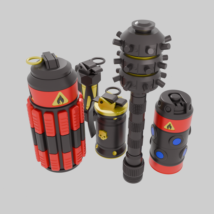 3D Printable Grenade Bundle V2 - G3, G10, G13, G23, G123 - Prop Gadget ...