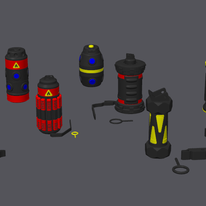 3D Printable Grenade Full Bundle / Prop Gadget Fun Military Airsoft ...