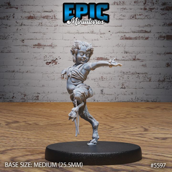 3D Printable Satyr Child Set / Pan Warrior / Forest Fey Fighter ...