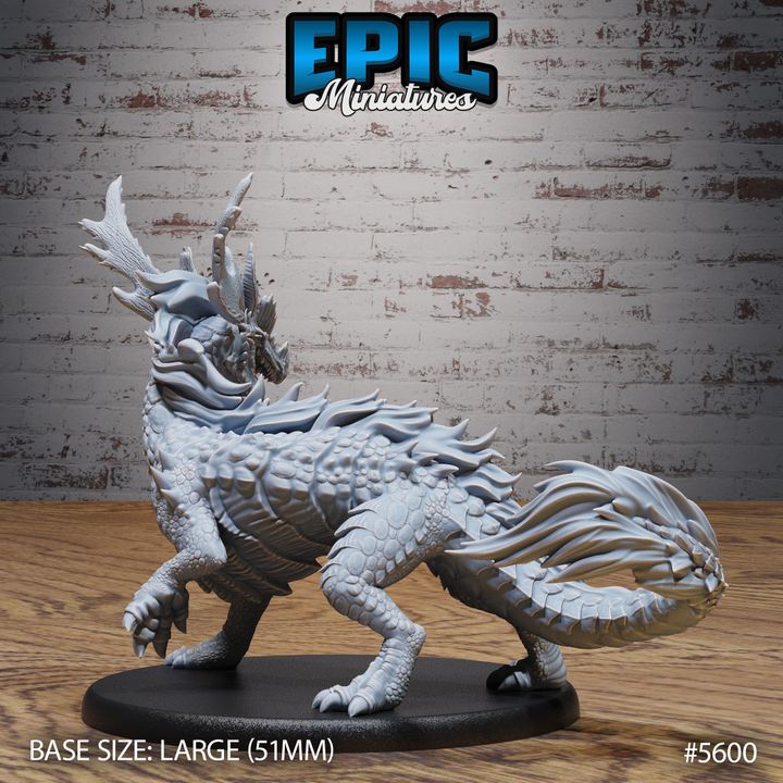 3D Printable Forest Drake / Woodland Dragon Beast / Magical Mount ...