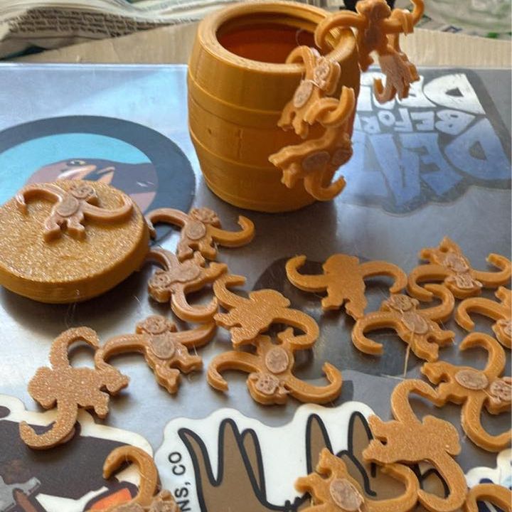 3D Printable Monkey Barrel Buddies!! Fun on the go, and no AMS needed ...