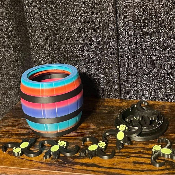 3D Printable Monkey Barrel Buddies!! Fun on the go, and no AMS needed ...