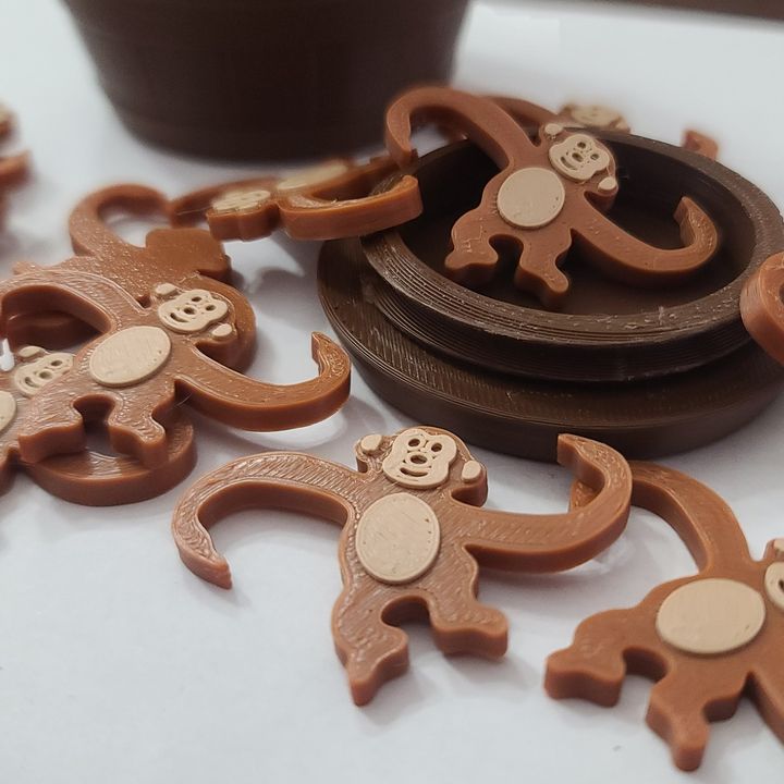 3D Printable Monkey Barrel Buddies!! Fun on the go, and no AMS needed ...