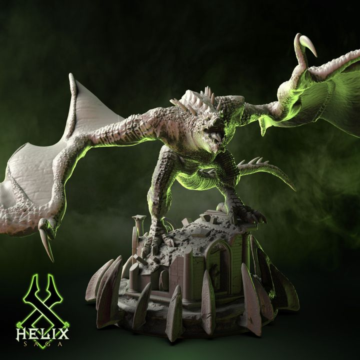 3D Printable Excidium The Shadow of Ashes – Dragon Miniature STL (Pre ...