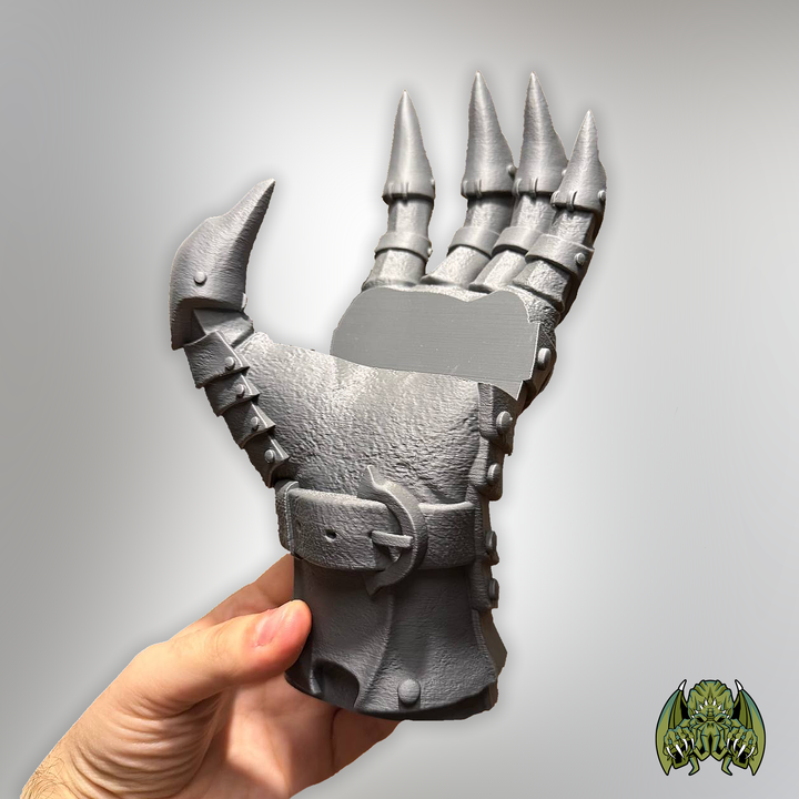 3D Printable Knight Hand Book Holder Decorative by Miniatures of Madness