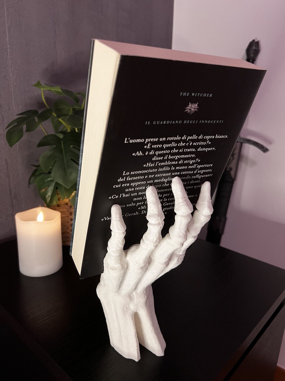 3D Printable Skeleton Hand Book Holder Decorative Stand by Booknook of ...