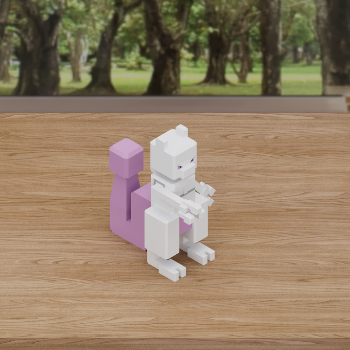 3D Printable Mewtwo Pokemon Multipart by CGCG3d
