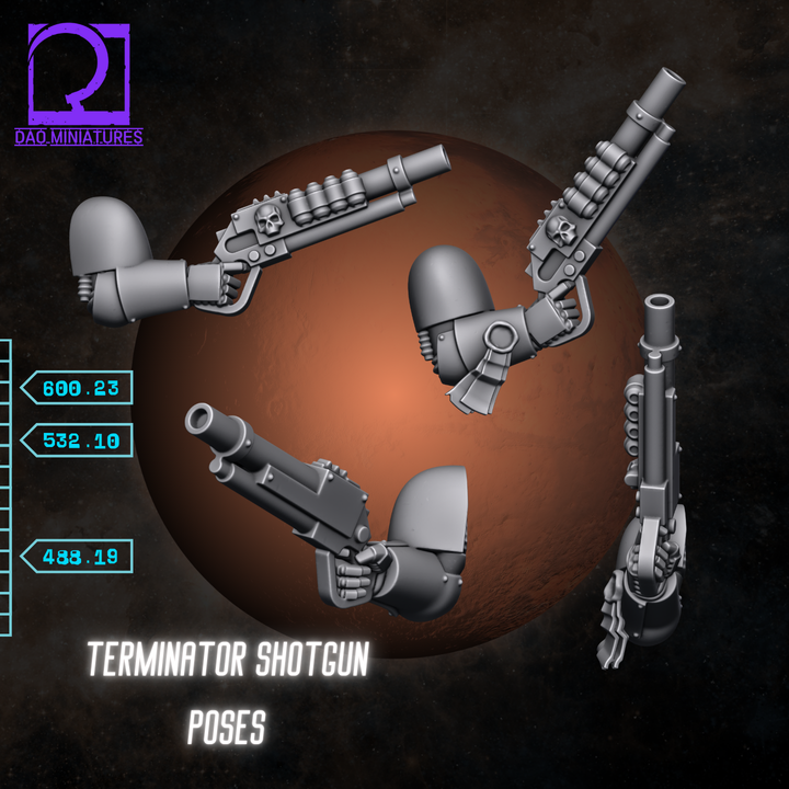 3D Printable Tactical Arm poses - John Wick + Terminator by DAOMiniatures