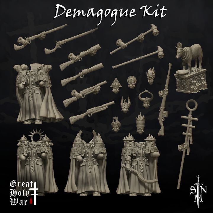 3D Printable Great Holy War: Demagogue Kit by Sir Nicholas Miniatures