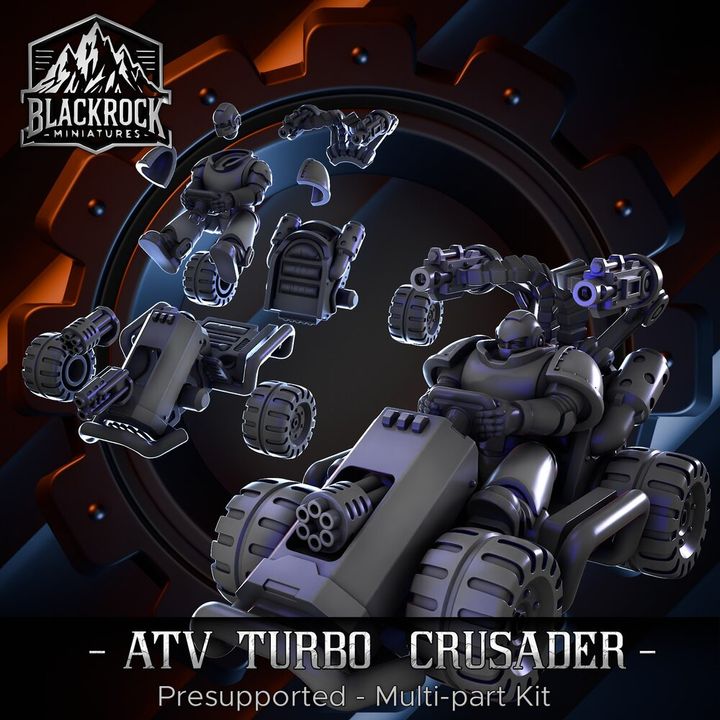 3D Printable ATV Turbo Crusader by Blackrock Miniatures