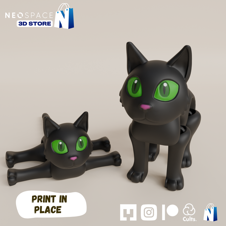 3D Printable FLEXI CAT by Neo Space 3D Store