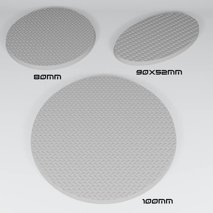 3D Printable Diamond Plate - Round Bases [Full Pack] by Skotia Labs