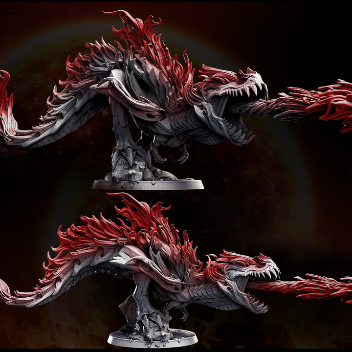 3D Printable Forged Fire Rex by Mini Monster Mayhem