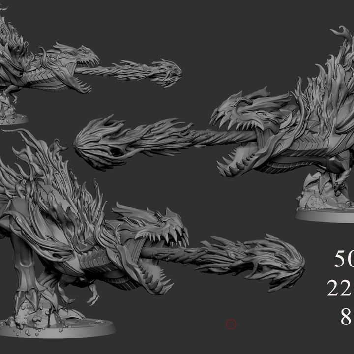 3D Printable Forged Fire Rex by Mini Monster Mayhem