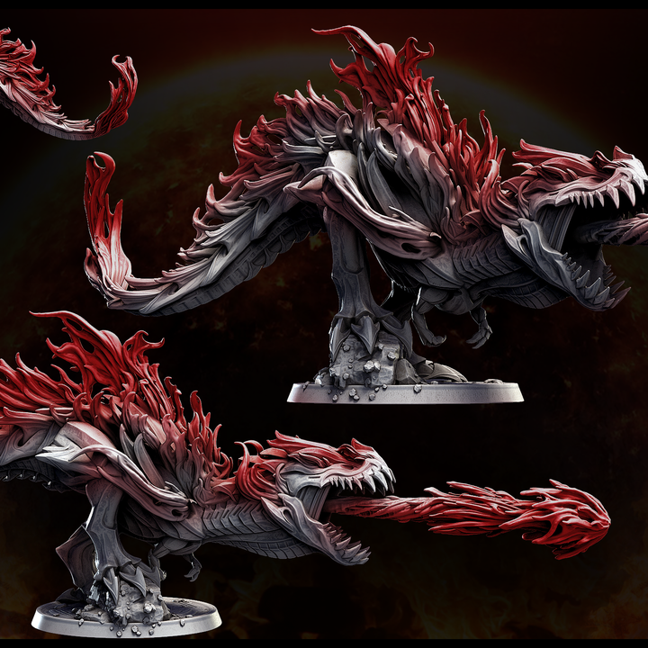 3D Printable Forged Fire Rex by Mini Monster Mayhem