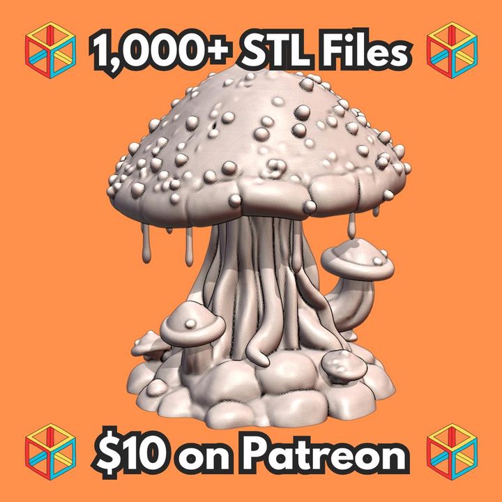 3D Printable 28mm DND Giant Mushroom Terrain Miniature for Enchanted ...