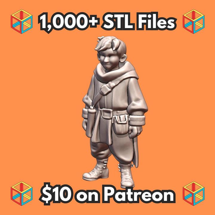 3D Printable 28mm DND Fantasy Terrain Playful Child Adventurer ...