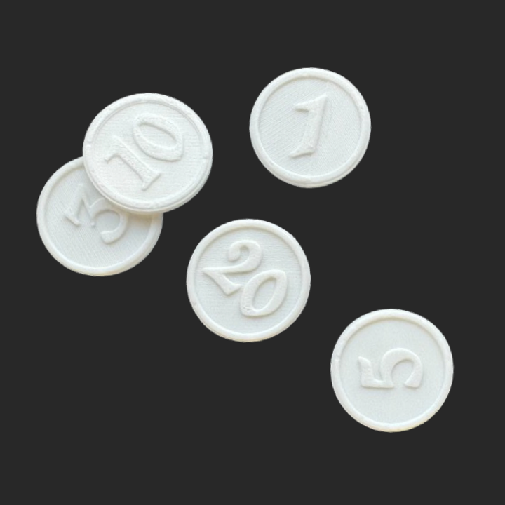 3D Printable Free Fantasy Wargame Coin Set – 1, 3, 5, 10, 20 Units (STL ...