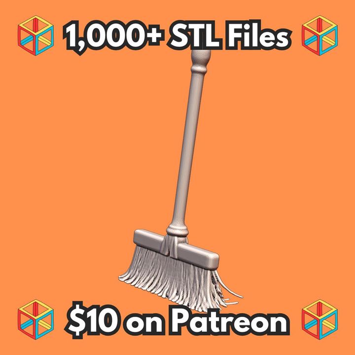 3D Printable 28mm DND Utility Broom for Inn and Tavern Decor MineeForm ...