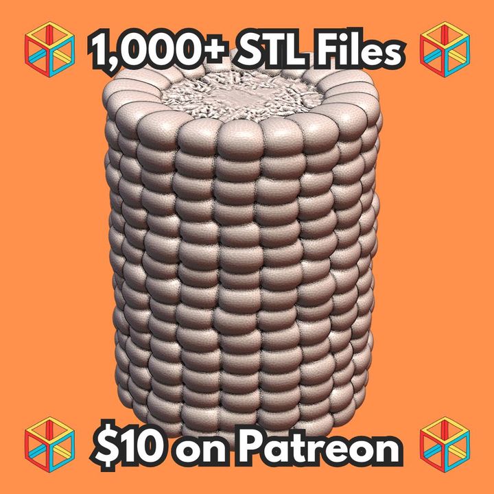 3D Printable 28mm Fantasy Miniature Corn Cob Prop DND Tavern Food ...