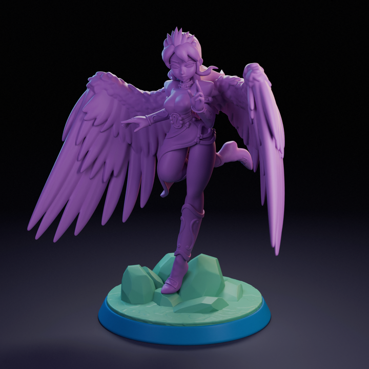 3D Printable Winged Princess Nina, Skybound Grace of Windia by Lavender Devilry