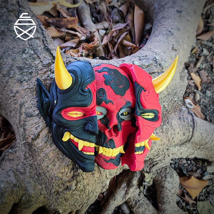 3D Printable Behind Oni by PipeCox