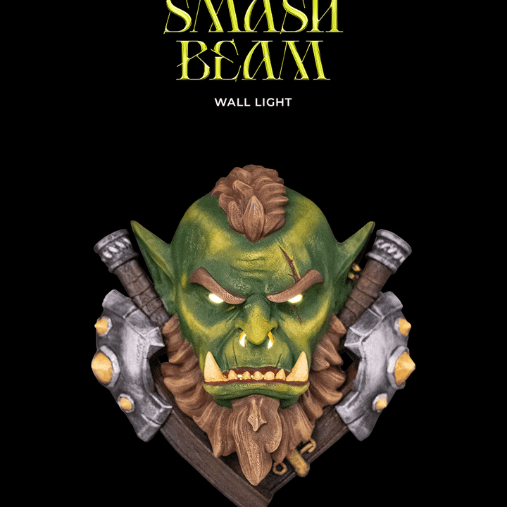 3D Printable Smash Beam Wall Light by Stlflix