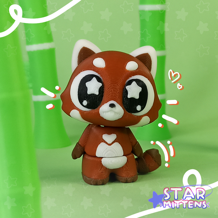3D Printable Cute Flexi Red Panda by Star Mittens
