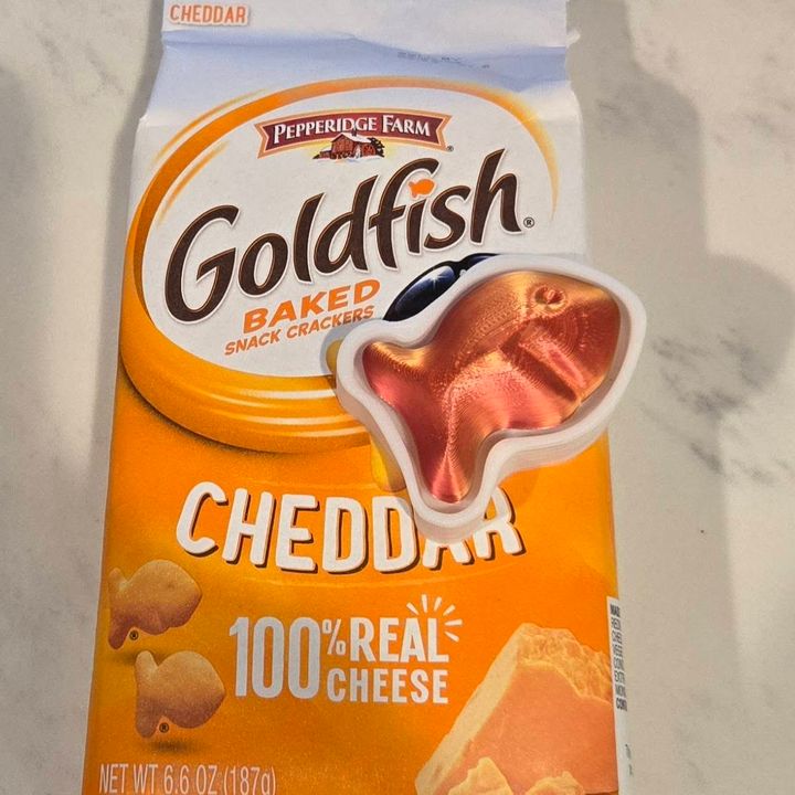 3D Printable Goldfish Cracker Clicker Fidget and Keychain by Jambaby ...