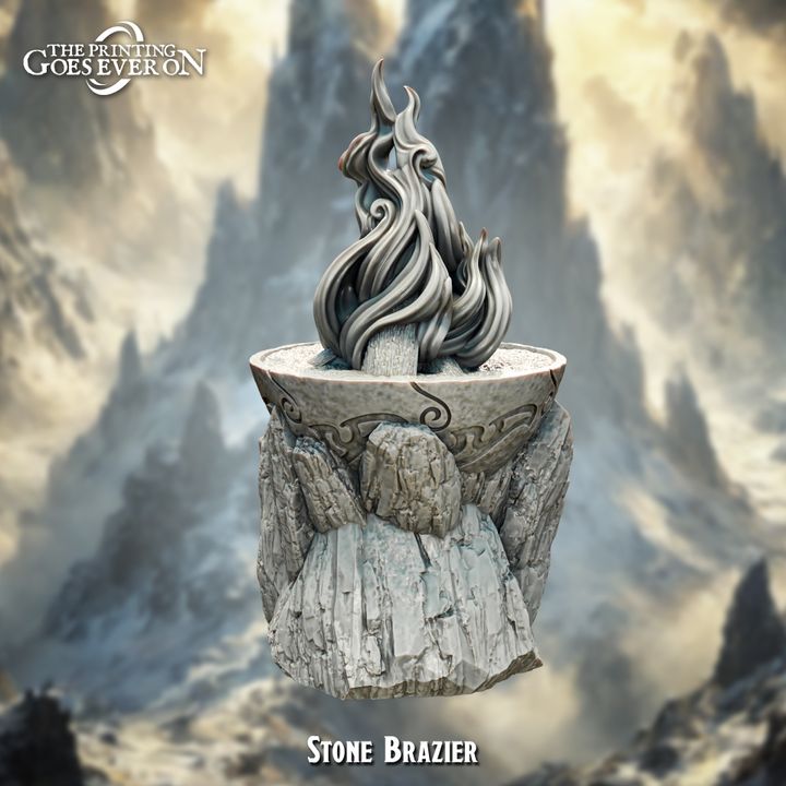 3D Printable Stone Brazier - Presupported by The Printing Goes Ever On