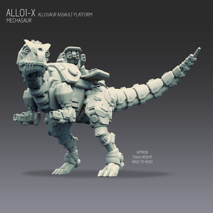 3D Printable ALL01-X Allosaur Assault Platform (Pre Supported) by Alan ...