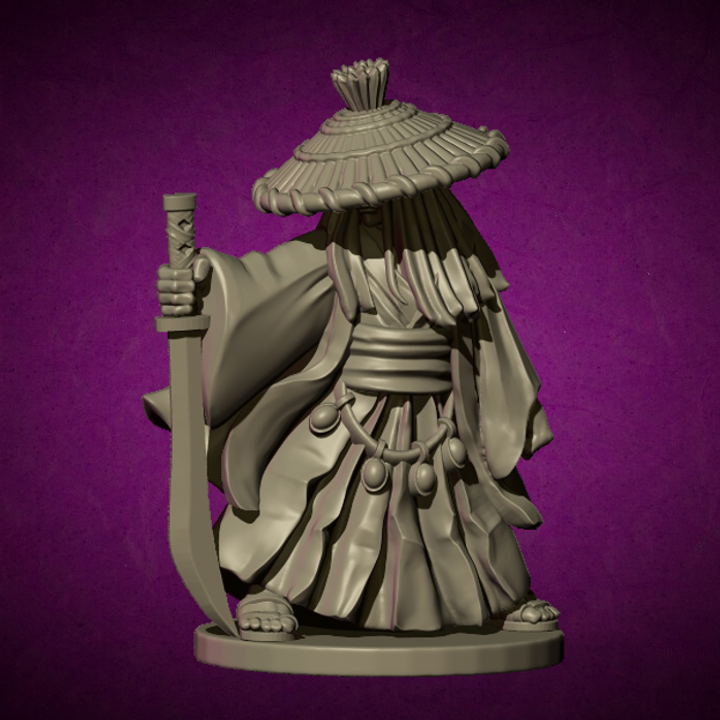 3D Printable Ronin elf (Dungeon) by MOMminiatures