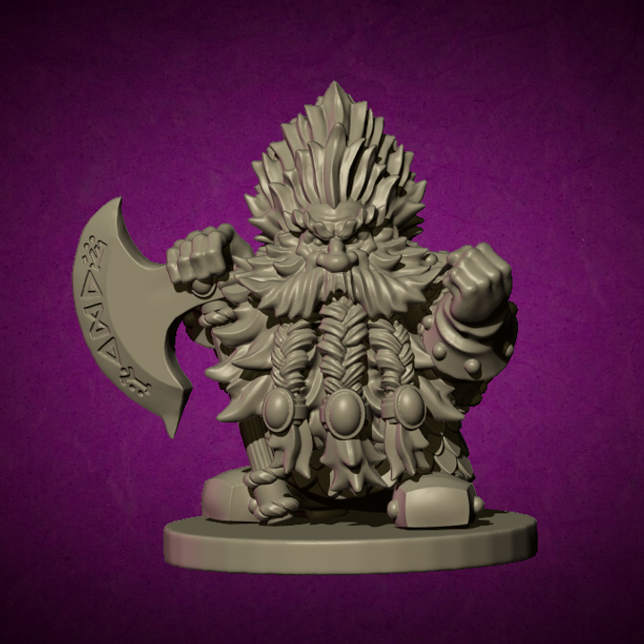 3D Printable Grumpy dwarf (Dungeon) by MOMminiatures
