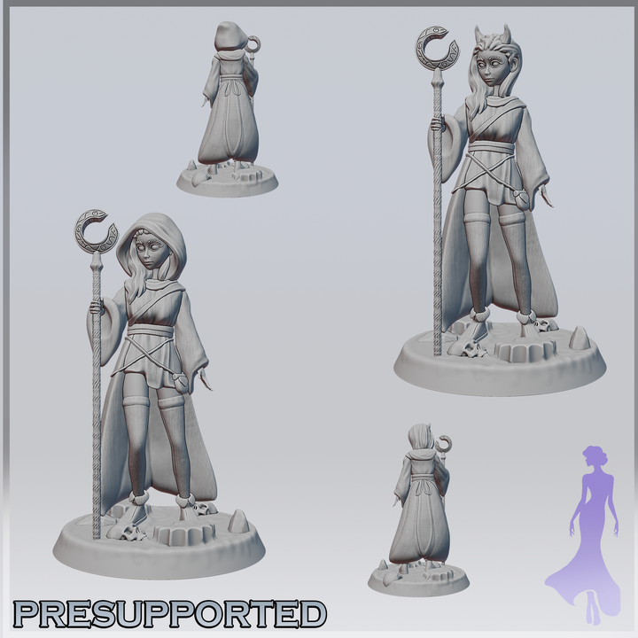 3D Printable Lyriana, The Exiled Mage [FemaleSculpt] by ChthonianGodsStudio