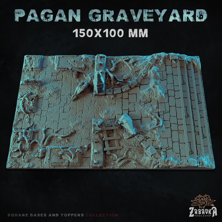 3D Printable Pagan Graveyard [Square] - Bases and Toppers (Full Set) by ...