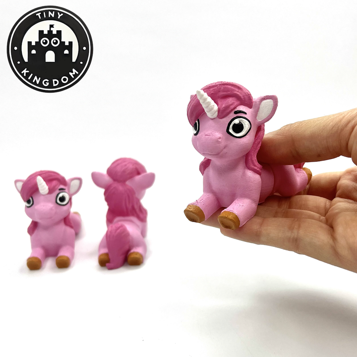 3D Printable Flexi Tiny Unicorn, Articulated fidget figure, keychain ...