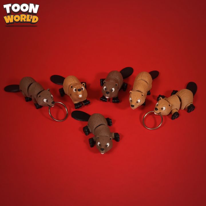 3D Printable Mini Flexible Beaver by ToonWorld3D