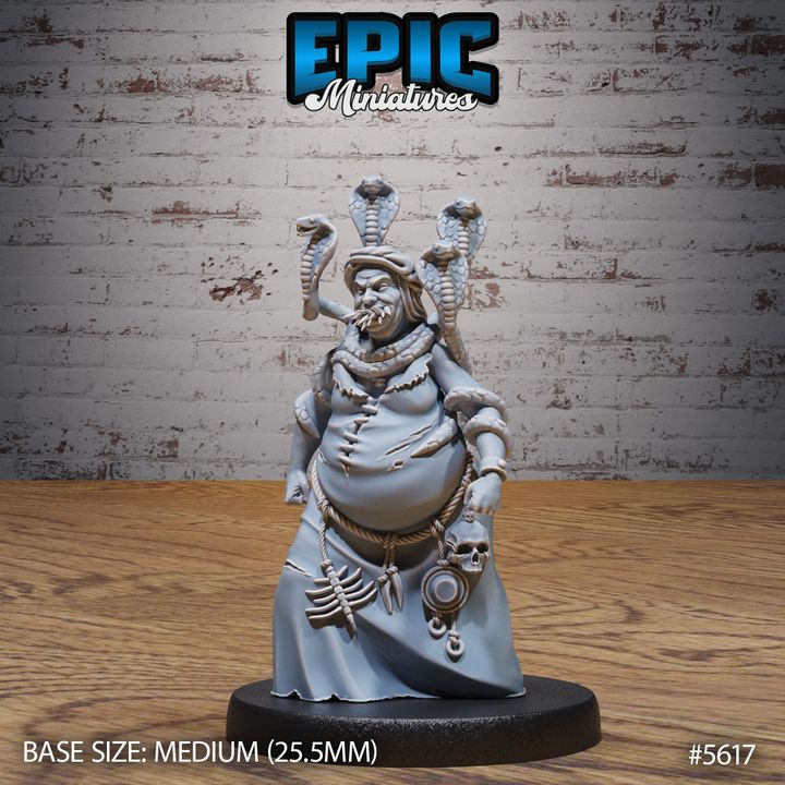 3D Printable Witch Coven of Serpent / Woodland Naga Wizard / Snake ...