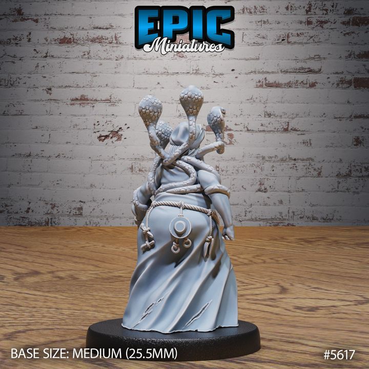 3D Printable Witch Coven of Serpent / Woodland Naga Wizard / Snake ...